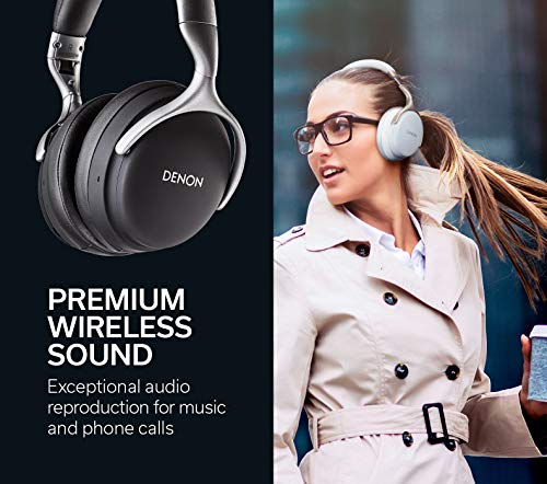 Denon AH-GC25W Premium Wireless Headphones with aptX Bluetooth | Hi-Res Audio Quality | Up to 30 hours of Wireless Use | Designed for Comfort | Battery-saving Auto-Standby Mode | White