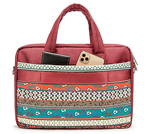 Kinmac Laptop Messenger Shoulder Case Bag Computer Briefcase For MacBook Air/Pro 13 inch,iPad Pro 12 inch,MacBook Pro 14 inch and 13 inch - 14 inch Laptop (Bohemian)