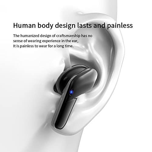 Hksany Wireless Earbuds Bluetooth 5.0 Headphones with USB C Fast Charge Noise Canceling Mics 44H Playtime Touch Control Water Resistance Hi-Fi Stereo Earphones for iOS/Android/Business/Exercise/Work