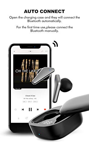 Astren Zyre True Wireless Earbuds β Ergonomic Bluetooth Earbuds with Rotating Charging Case β Noise-Cancelling Waterproof Bluetooth Earbuds β Comfortable and Lightweight Earbuds with Mic (Black)
