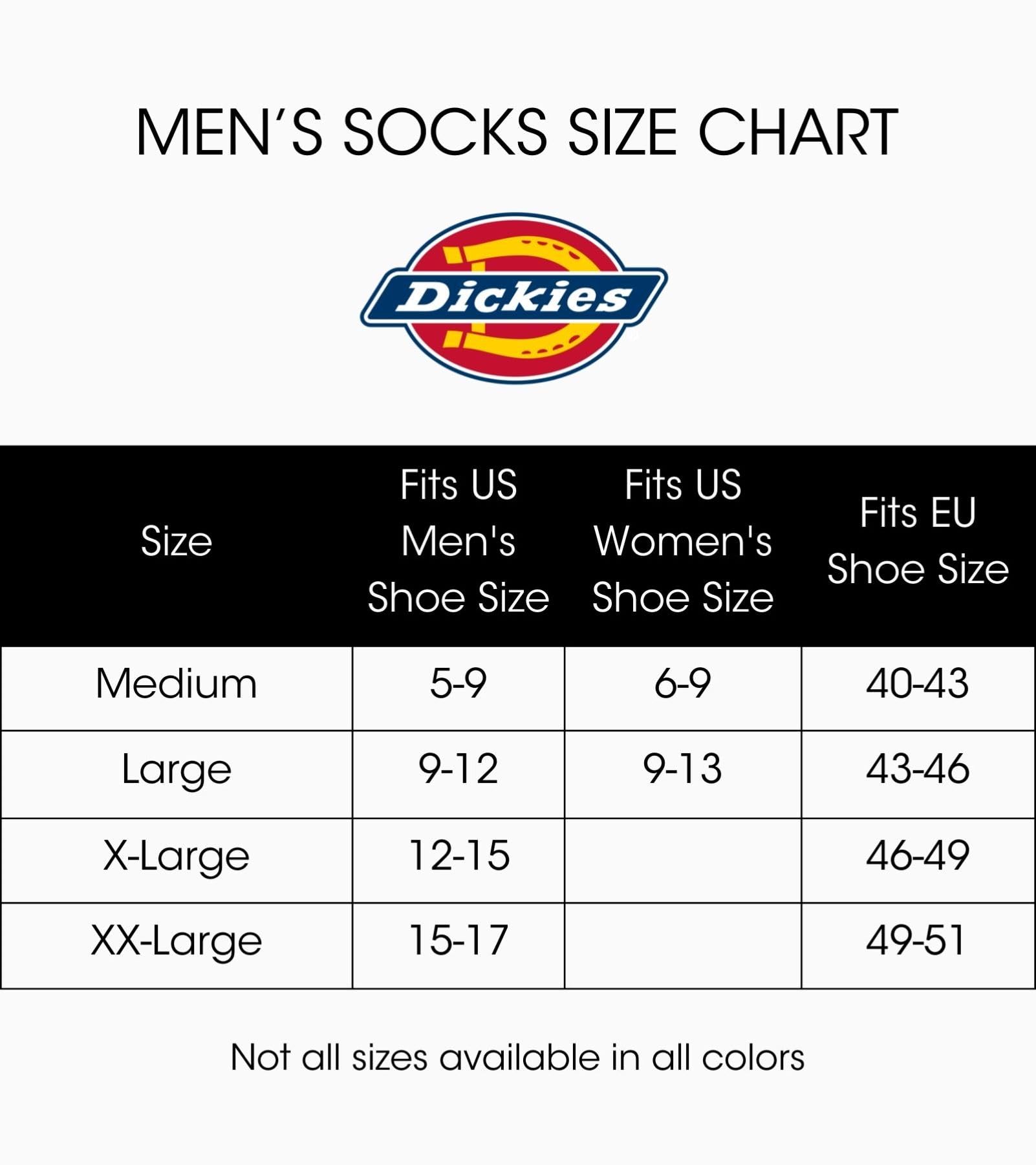 Dickies Men's Dri-Tech Moisture Control Max Full Cushion Crew Socks, Available in M-XL (6, White (12 Pairs), Large
