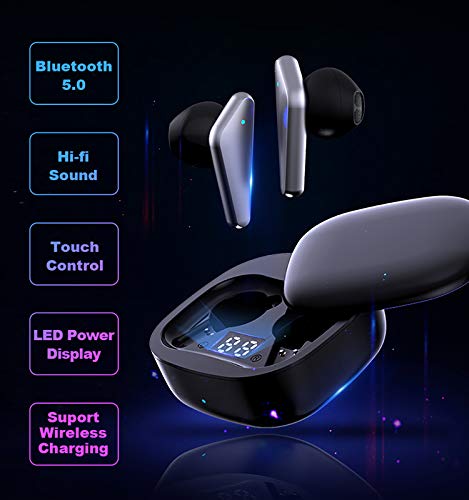 Astren Zyre True Wireless Earbuds β Ergonomic Bluetooth Earbuds with Rotating Charging Case β Noise-Cancelling Waterproof Bluetooth Earbuds β Comfortable and Lightweight Earbuds with Mic (Black)