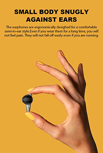 Astren Zyre True Wireless Earbuds β Ergonomic Bluetooth Earbuds with Rotating Charging Case β Noise-Cancelling Waterproof Bluetooth Earbuds β Comfortable and Lightweight Earbuds with Mic (Black)