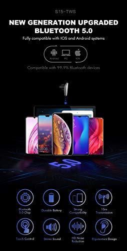 Astren Zyre True Wireless Earbuds β Ergonomic Bluetooth Earbuds with Rotating Charging Case β Noise-Cancelling Waterproof Bluetooth Earbuds β Comfortable and Lightweight Earbuds with Mic (Black)