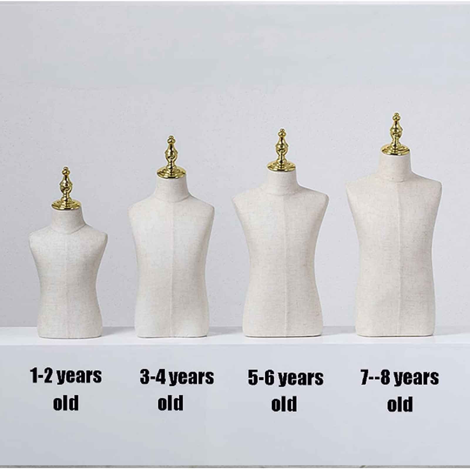 Tailors Dummy Mannequins Child Mannequin Tailors Dummy Model Adjustable Height Body Manikins Half-Length Wrapped Model Props Odorless Clothing Store Clothing Shoot Display Dressform Mannequin