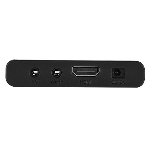 1080p HD Media Player, Mini MP4 Player Stereo Surrounding Sound with AV/HDMI/VGA/YPbPr Output with Remote Control Supports SD Cards and USB Drives Devices(US Plug)