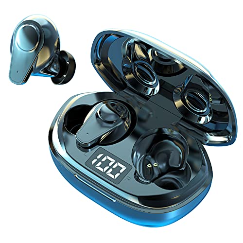 EBAKIN YH09 True Wireless Earbuds Bluetooth 5.1 Deep Bass Headphones with Charging Case Touch Control IPX7 Waterproof Sports Earphones in-Ear Built-in Mic Headset for iPhone and Android