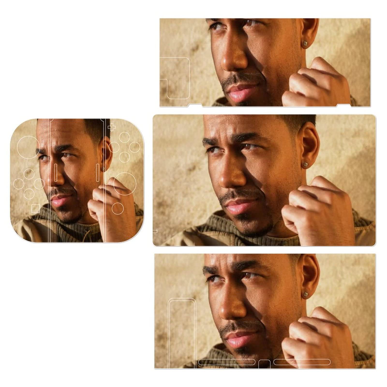 Romeo Santos Switch Controller Skin Sticker Wrap Full Set Protection Faceplate Console,Anime Game Protector Wrap Full Set Protective Faceplate Stickers