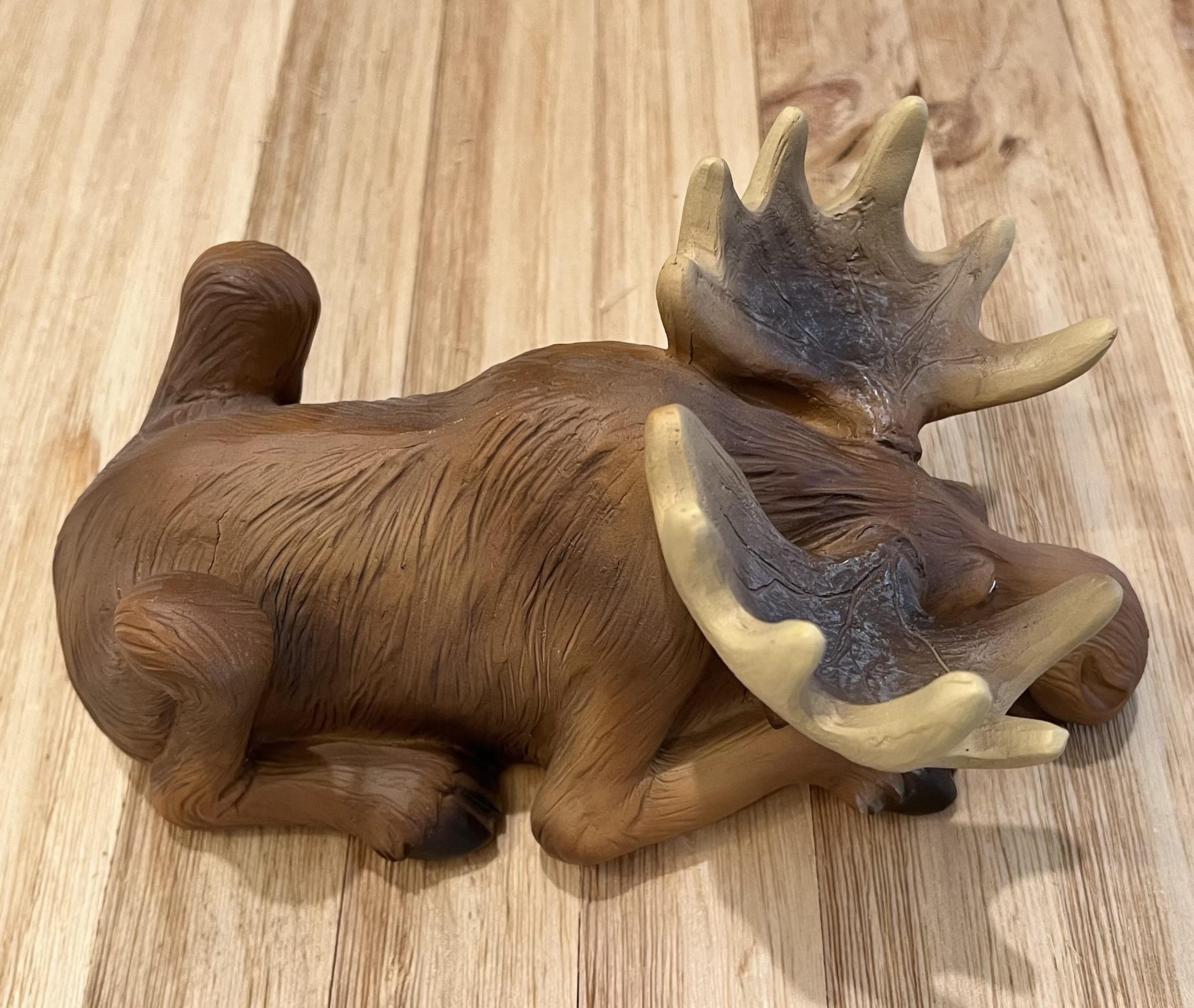 Top Brass Whimsical Lazy Moose Figurine/Organizer - Eyeglasses Sunglasses Cell Phone Keys Rings Jewelry Holder Keeper