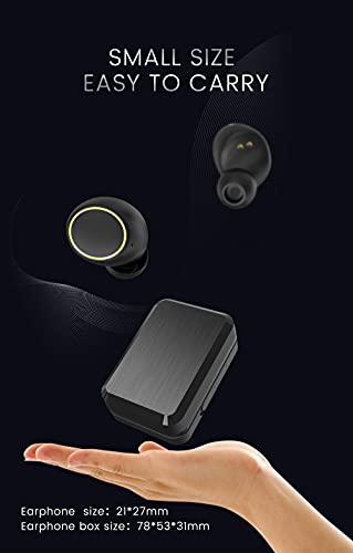 HayKee Wireless Earbuds, Bluetooth 5.0 in-Ear TWS Stereo HiFi Headphones with 5000mah Smart LED Display Charging Case. Auto Pairing/Touch Control/Built-in Dual Mic/IPX7 Waterproof/Long Battery Life