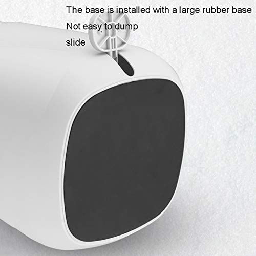 DTSE9 Garbage can for Bedroom Plastic Foot-Operated Trash Can Wastebasket,Silent Closing Lid,Garbage Container Bin for Bathroom,Bedroom,Removable Liner Bucket Indoor Trash Can (Color : White)