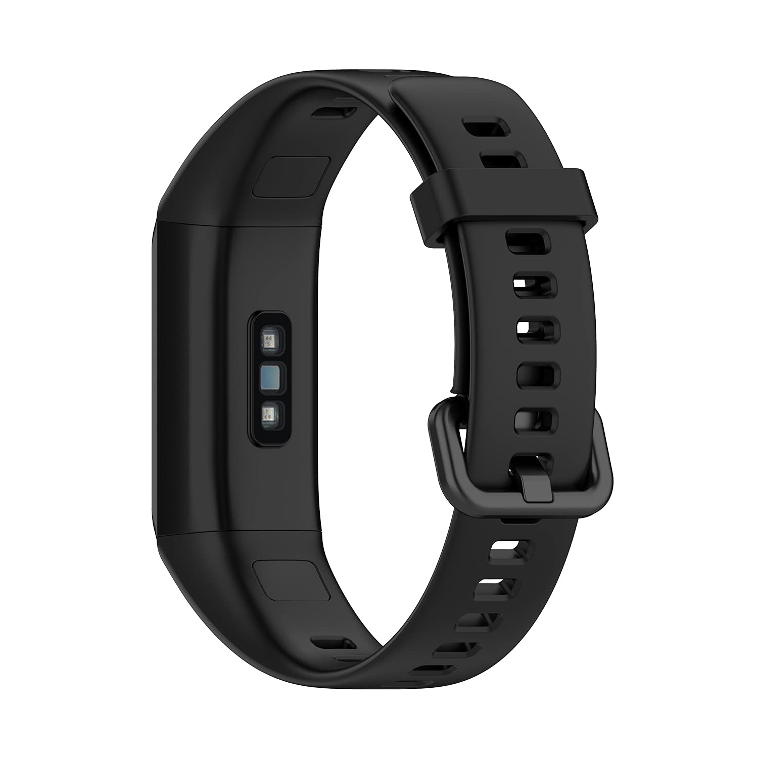 Huawei Band 4 & 5i Soft Silicone Waterproof Adjustable Sport Watch Strap Replacement Wristbands (Black)