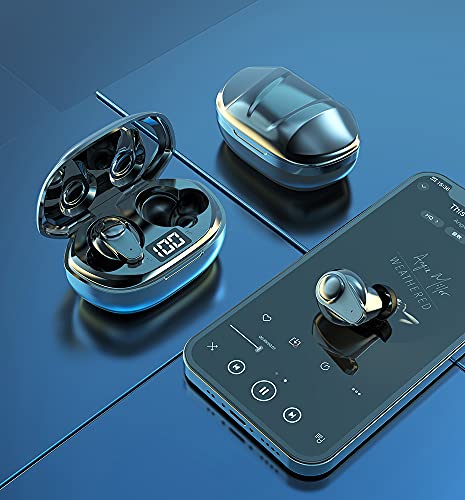 EBAKIN YH09 True Wireless Earbuds Bluetooth 5.1 Deep Bass Headphones with Charging Case Touch Control IPX7 Waterproof Sports Earphones in-Ear Built-in Mic Headset for iPhone and Android
