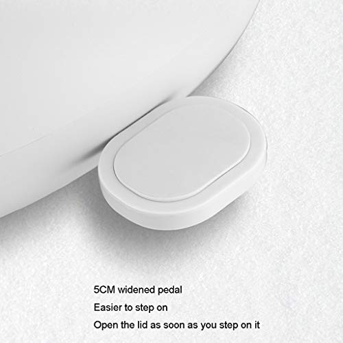 DTSE9 Garbage can for Bedroom Plastic Foot-Operated Trash Can Wastebasket,Silent Closing Lid,Garbage Container Bin for Bathroom,Bedroom,Removable Liner Bucket Indoor Trash Can (Color : White)