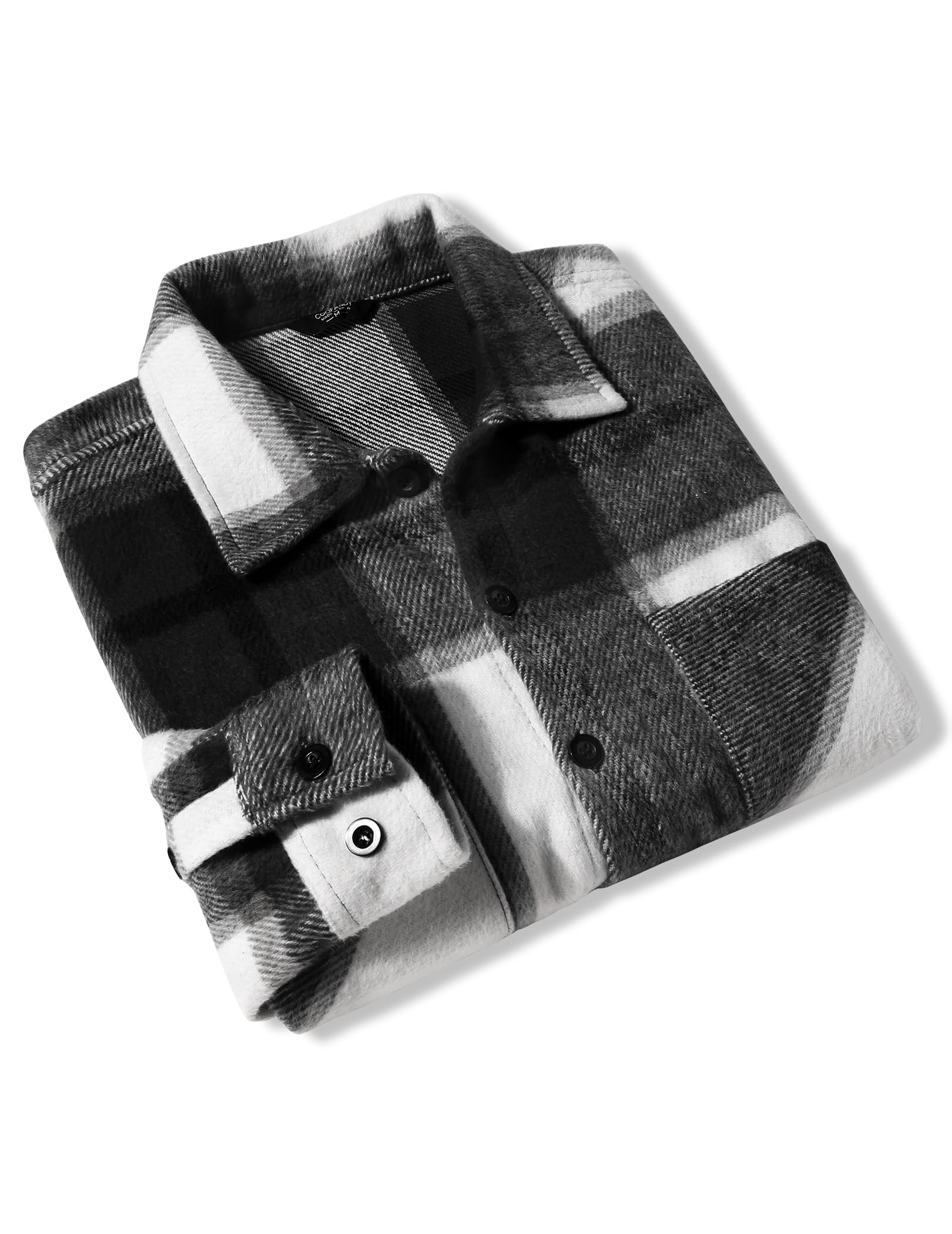 COOFANDY Men's Flannel Shirt Jacket Casual Button Down Plaid Shirt Long Sleeve Work Shirts for Men
