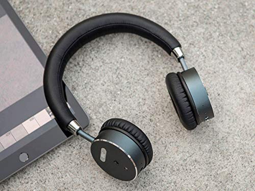 Monoprice BT-510ANC Wireless On Ear Headphone - Black/Silver with (ANC) Active Noise Cancelling, Bluetooth, Extended Playtime