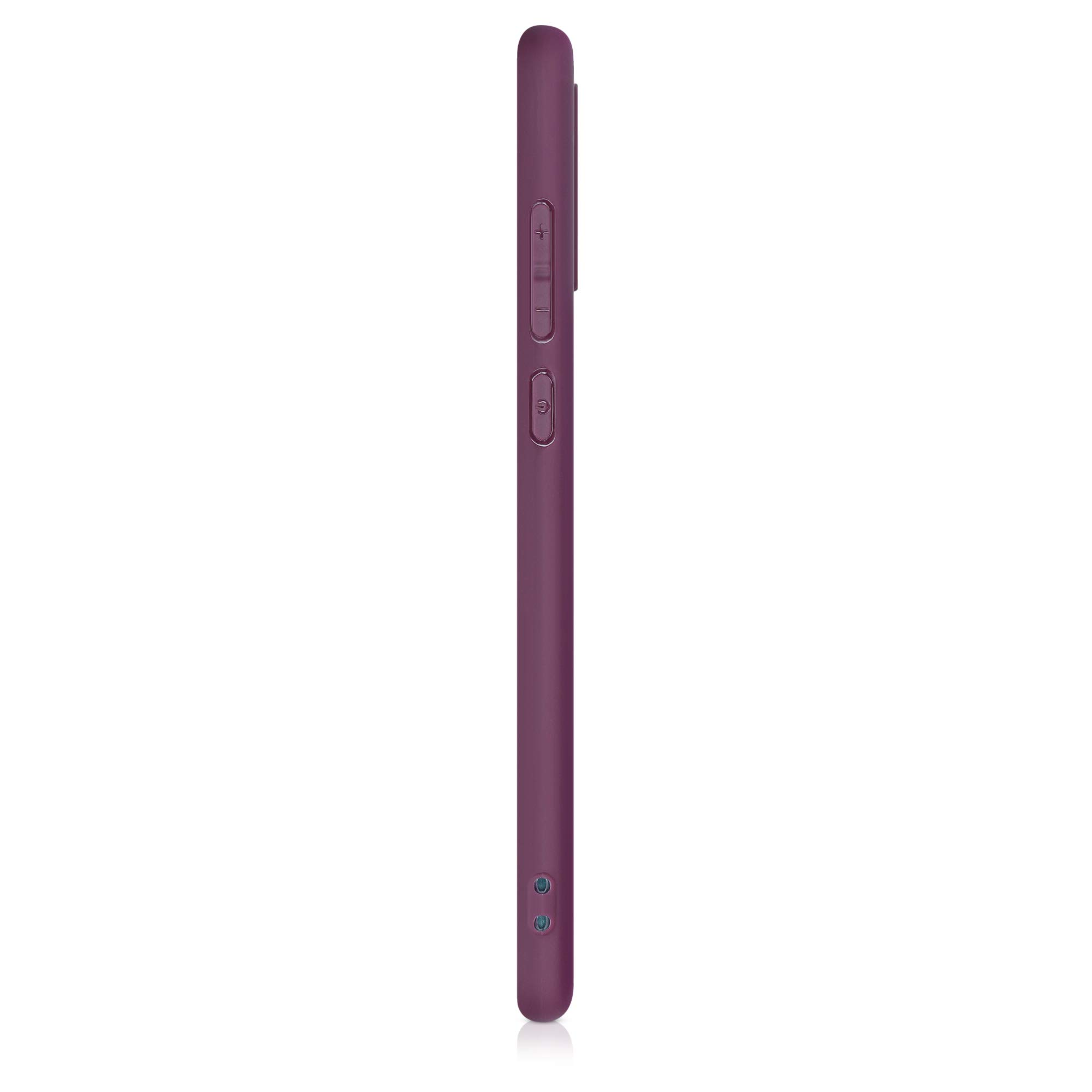 kwmobile Case Compatible with Huawei P30 Case - Soft Slim Protective TPU Silicone Cover - Bordeaux Violet