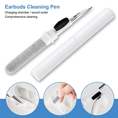 Bluetooth Earbuds Cleaning Pen, Headphones Cleaning Tool for AirPod Pro Camera Lens in-Ear HeadphonesPortable Soft Brush 3 in 1 Wireless, Phone Headset Box Charging Compartment Cleaning Pen(1 Pack)