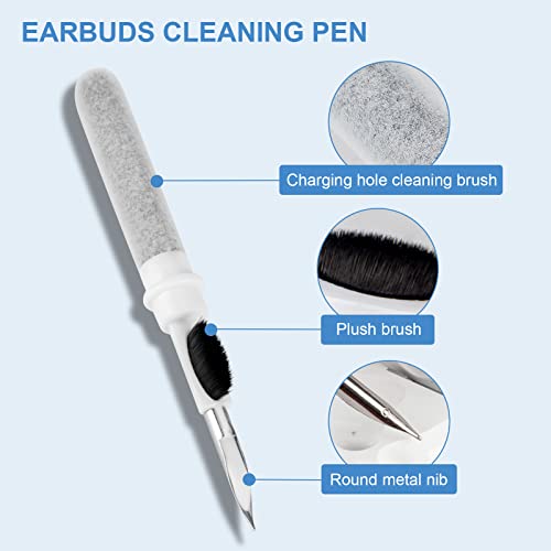 Bluetooth Earbuds Cleaning Pen, Headphones Cleaning Tool for AirPod Pro Camera Lens in-Ear HeadphonesPortable Soft Brush 3 in 1 Wireless, Phone Headset Box Charging Compartment Cleaning Pen(1 Pack)
