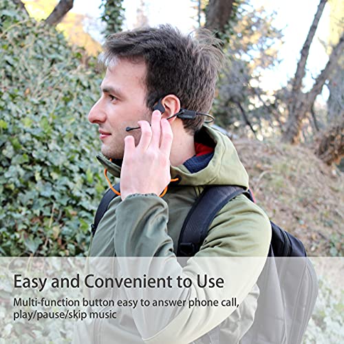 YouthWhisper Bone Conduction Bluetooth Headphones, Open-Ear Headphones with Noise-Canceling Microphone, Wireless Headset for Work, Learning, Running, Driving(Pro)