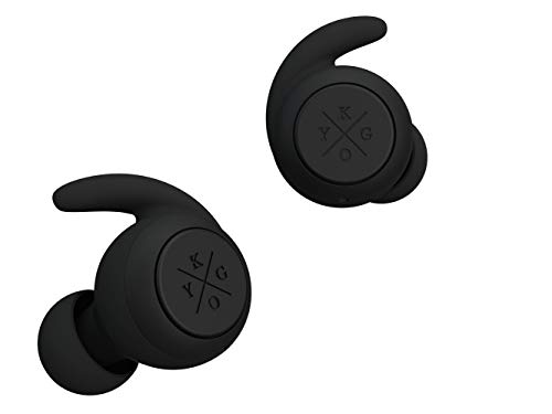 Kygo Life E7/900 | Bluetooth Earbuds with Charging Case, IPX7 Waterproof Rating, Built-in Microphone, Autopairing with Comply Foam Tips (Black)