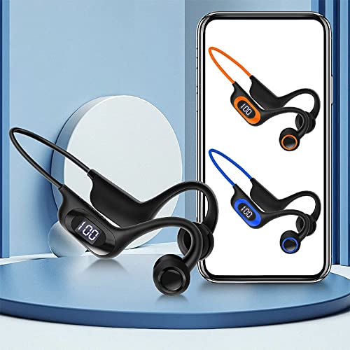 TWIFER Sport Wireless Headsts Bone Conduction Bluetooth Headphones with Battery Digital Display, Hand Free Waterproof Headphones with Microphone for Running Cycling Yoga