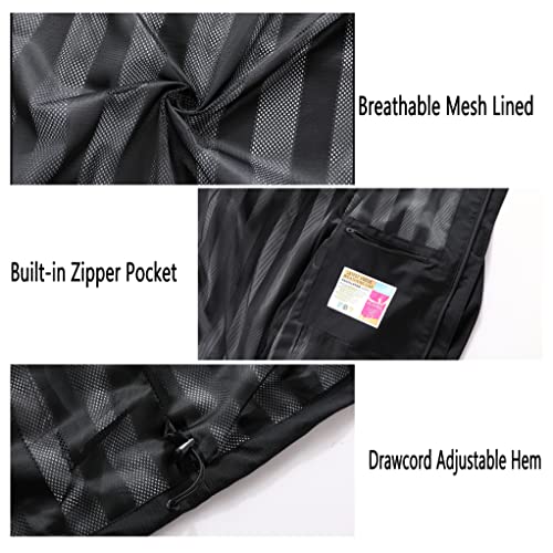 MOERDENG Men's Waterproof Rain Jacket Outdoor Lightweight Raincoat for Hiking Travel