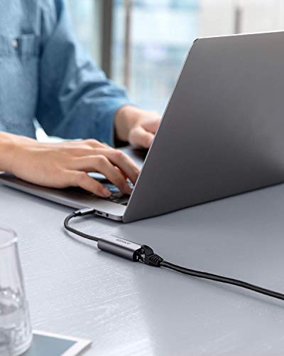 Anker USB C to Ethernet Adapter, PowerExpand USB C to Gigabit Ethernet Adapter, Aluminum Portable USB C Adapter for MacBook Pro, MacBook Air 2018 and Later, iPad Pro 2018 and Later, XPS