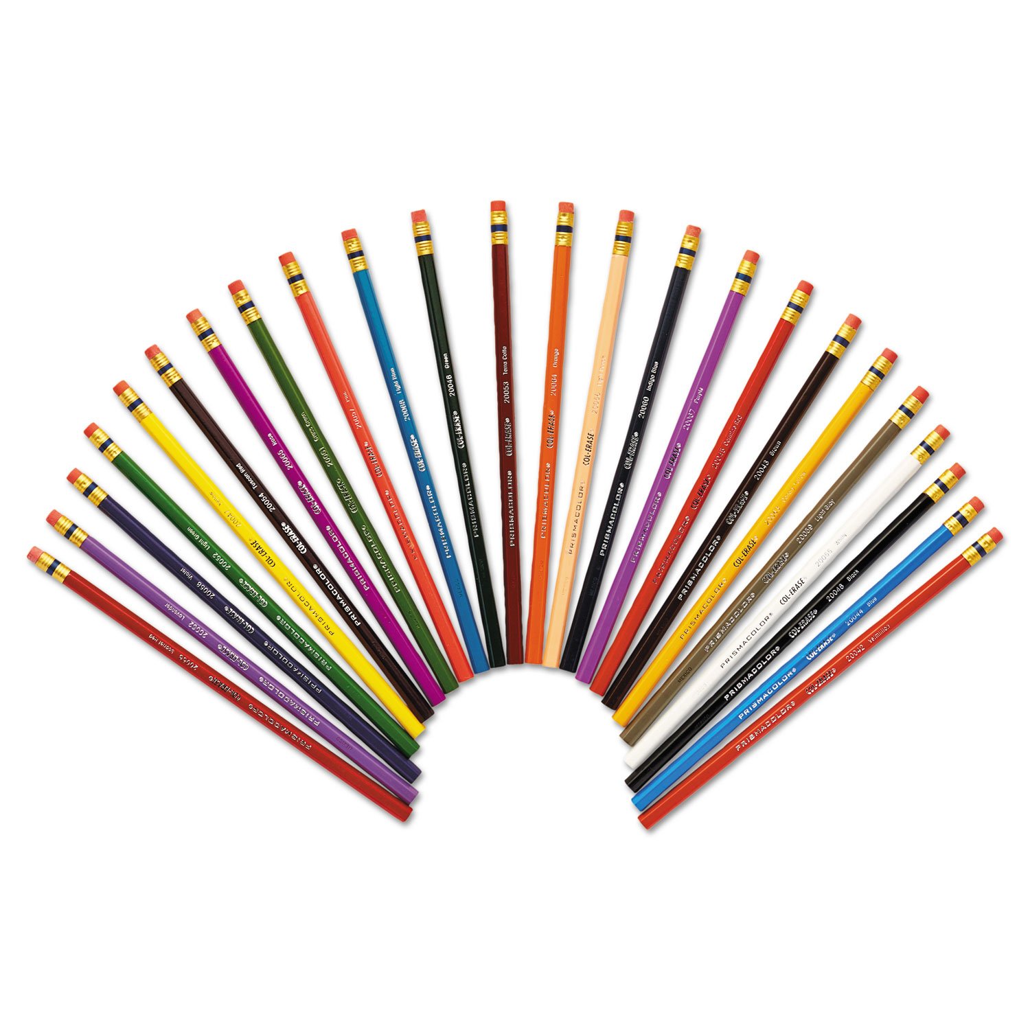 Prismacolor 20517 Col-Erase Colored Woodcase Pencils, 24 Assorted Colors/Set