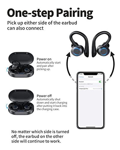 EUQQ Wireless Earbuds Bluetooth 5.3 Headphones for Sports 50Hrs Playtime HiFi Stereo Earphones Noise Cancelling Bluetooth Wireless Ear Buds with Mic for Running audifonos Bluetooth inalambricos