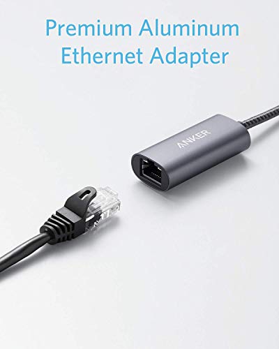 Anker USB C to Ethernet Adapter, PowerExpand USB C to Gigabit Ethernet Adapter, Aluminum Portable USB C Adapter for MacBook Pro, MacBook Air 2018 and Later, iPad Pro 2018 and Later, XPS