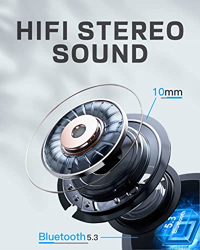 EUQQ Wireless Earbuds Bluetooth 5.3 Headphones for Sports 50Hrs Playtime HiFi Stereo Earphones Noise Cancelling Bluetooth Wireless Ear Buds with Mic for Running audifonos Bluetooth inalambricos