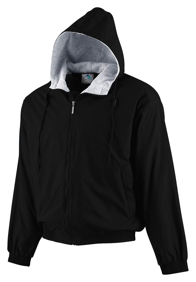 Augusta Sportswear Small Hooded Taffeta Jacket/Fleece Lined, Black