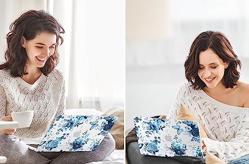 CAMPLALA for MacBook Air 13 inch Case 2021-2018 Release Model A2337 M1 A2179 A1932 - Hard Shell Case & Keyboard Cover & Screen Protector & OTG Adapter Suitable MacBook Air 13", Ink Flowers