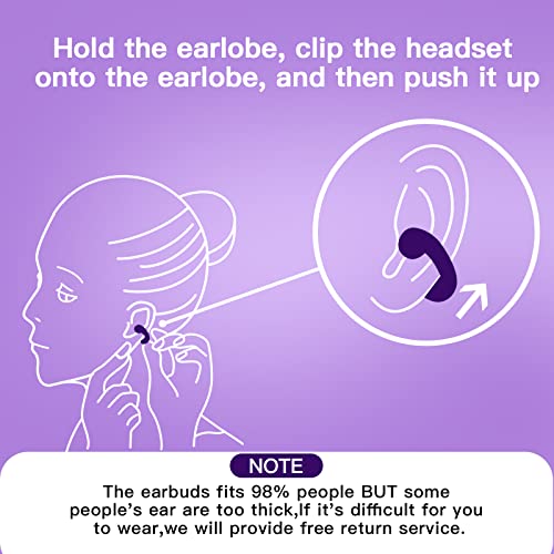 Wireless Ear Clip Bone Conduction Headphones Headset Clip On Open Ear Earbuds Bone Conduction Earbuds Head Set Workout Cycling Running Work Headphones Bone Conducting Induction Earphones
