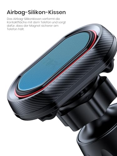 TOPK Phone Holder Car, Magnetic Phone Holder for Car, Upgrade Hook Clip Air Vent Mount with Strongest Magnet for Cellphones