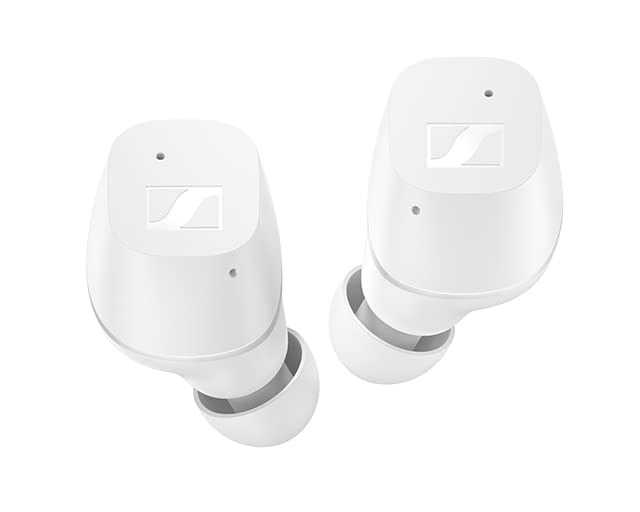 Sennheiser CX True Wireless Earbuds - Bluetooth in-Ear Headphones for Music and Calls with Passive Noise Cancellation, Customizable Touch Controls, and 27-Hour Battery Life, White (Renewed)