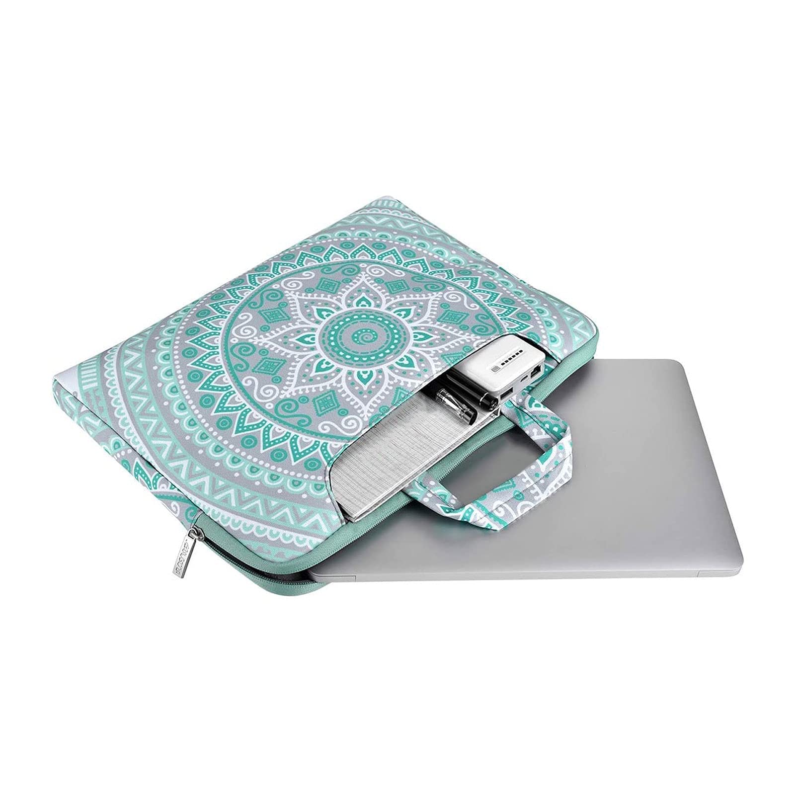 MOSISO Laptop Shoulder Bag Compatible with MacBook Air 13 M2 A2681 M1 A2337 A2179 A1932/Pro M2 M1 A2338 A2251 A2289 A2159 A1989 A1706 A1708, Carrying Briefcase Handbag Sleeve Mandala MO-MDL001