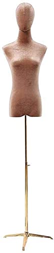 Tailors Dummy Mannequins Female Mannequin Clothing Display with Gold Stand, Half Body Dress Form for Window/Counter/Tiered/Showcase Dressform Mannequin