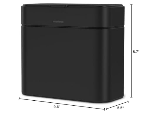 simplehuman Compost Caddy, Detachable and Countertop Bin, 4 Liter / 1.06 Gallon, Matte Black
