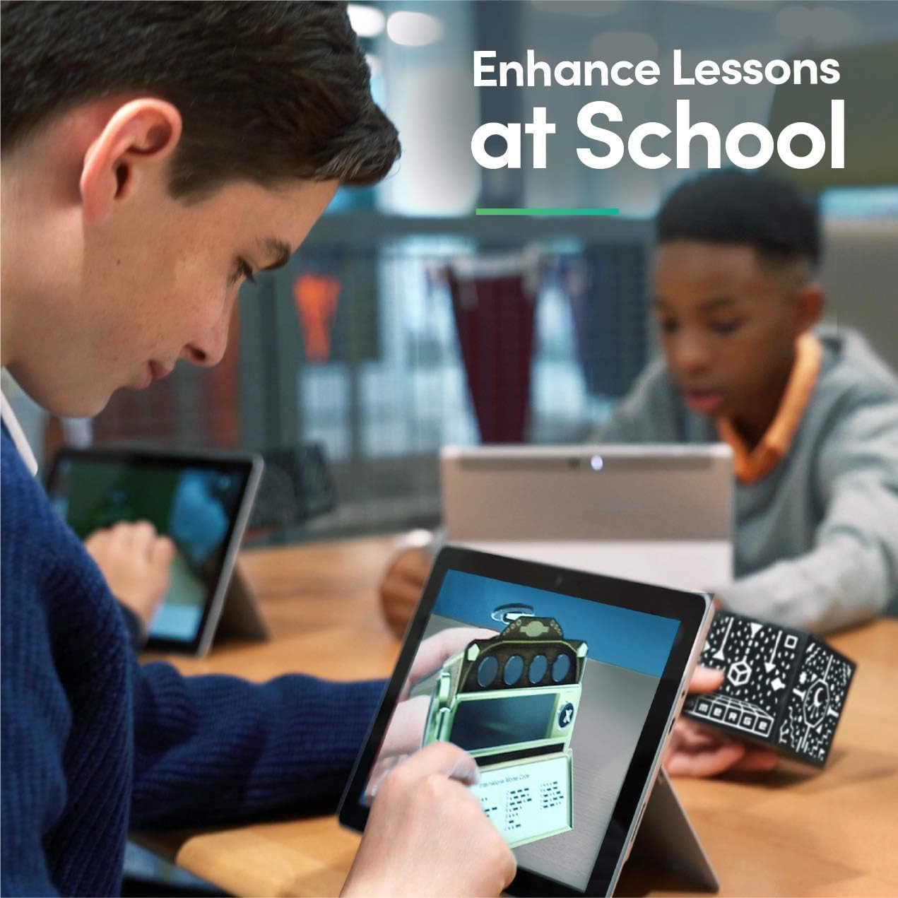 Merge Cube - Augmented & Virtual Reality Science & STEM Toy - Educational Tool - Hands-on Digital Teaching Aids - Science Simulations - Home School, Remote & in Classroom Learning - iOS & Android