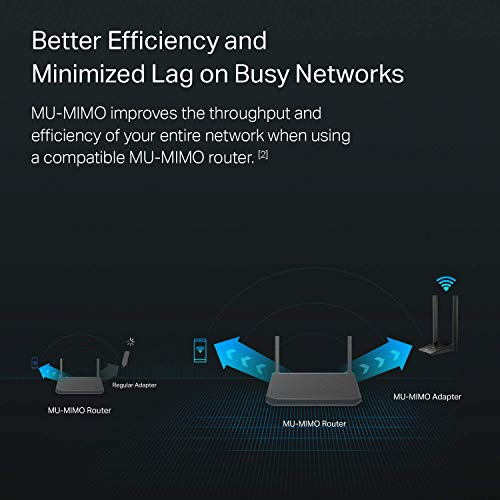 TP-Link USB WiFi Adapter, AC1300Mbps Dual Band 5dBi High Gain Antenna 2.4GHz/ 5GHz Wireless Network Adapter for Desktop PC (Archer T4U Plus)- Supports Windows 11/10/8.1/8/7, Mac OS 10.9-10.14