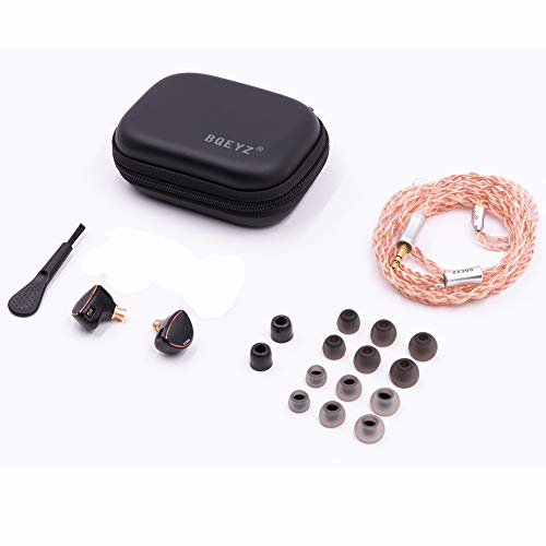 BQEYZ Spring2 HiFi in-Ear Monitor,IEM Equipped Advanced Hybrid Triple BA Dynamic Driver with Detachable Cable for Noise Isolation Audiophiles Musicians (Black)