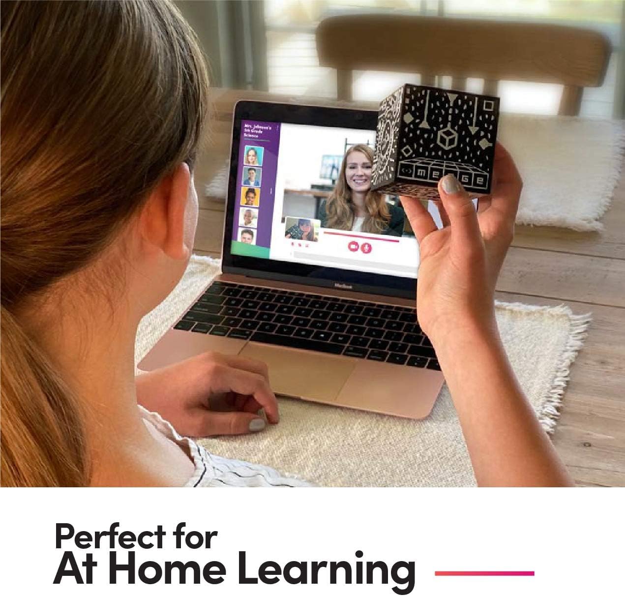 Merge Cube - Augmented & Virtual Reality Science & STEM Toy - Educational Tool - Hands-on Digital Teaching Aids - Science Simulations - Home School, Remote & in Classroom Learning - iOS & Android