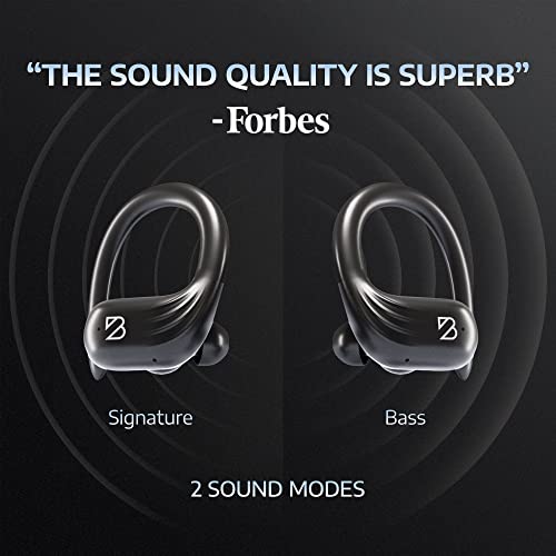 Runner 60 Wireless Sport Earbuds for Running 80 Hour Long Battery Life Over the Ear Earbuds with EarHooks, Wrap Around Ear buds Wireless Bluetooth Earbuds with Microphone, Earphones In Ear Headphones