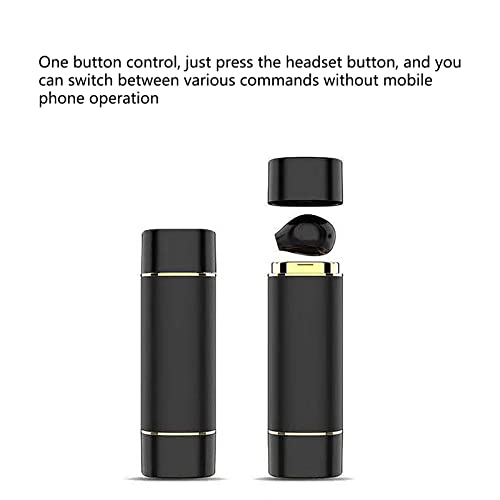 Peorpel Wireless Bluetooth Headphones Mini Earbuds with Lipstick Charging Case V 5.1 Lightweight CVC Intelligent Noise Reduction in-Ear Earphones with Microphone IPX5 Waterproof Headset for Sports