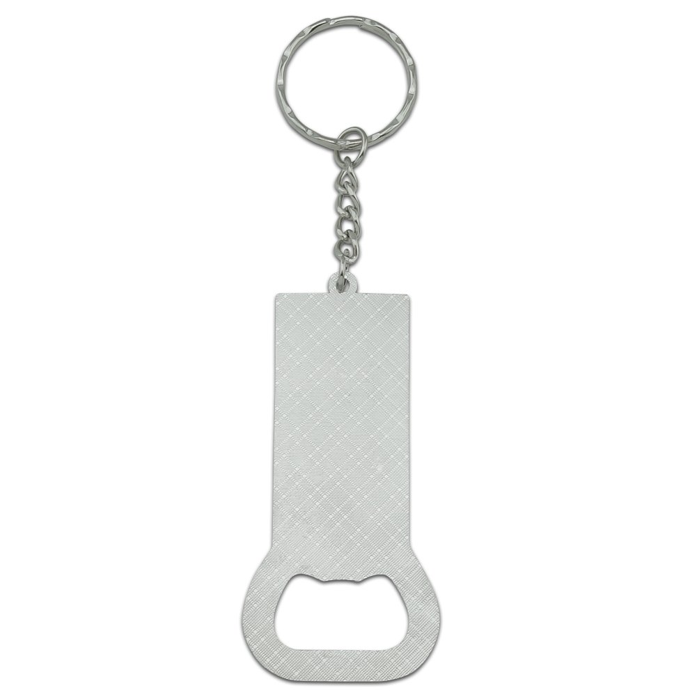 GRAPHICS & MORE Christmas Holiday Retro Antique Santa Sleigh Keychain Rectangle Chrome Plated Metal Bottle Cap Opener
