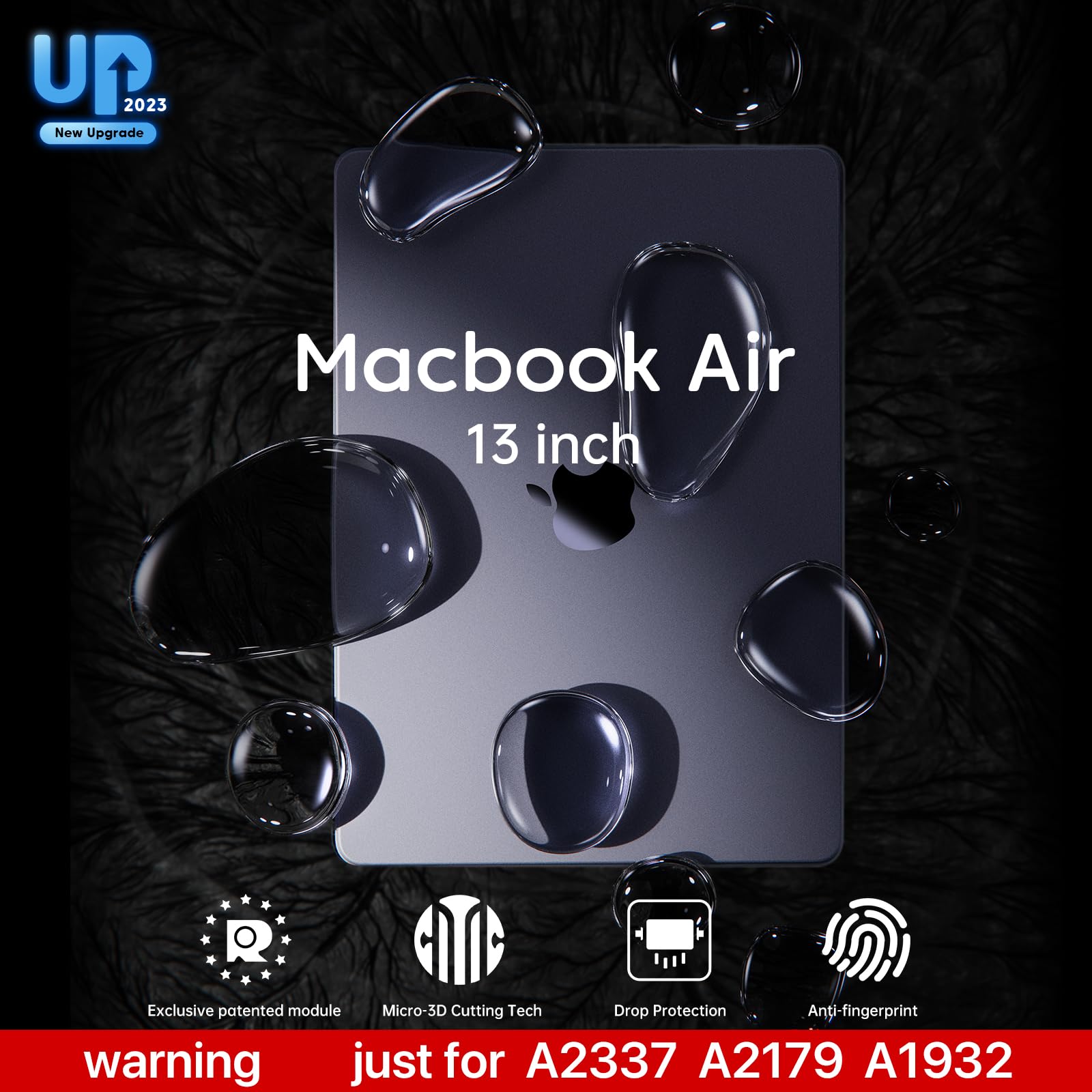 Soonjet Invisible Armor Compatible for MacBook Air 13 inch Case & Polishing Cloth