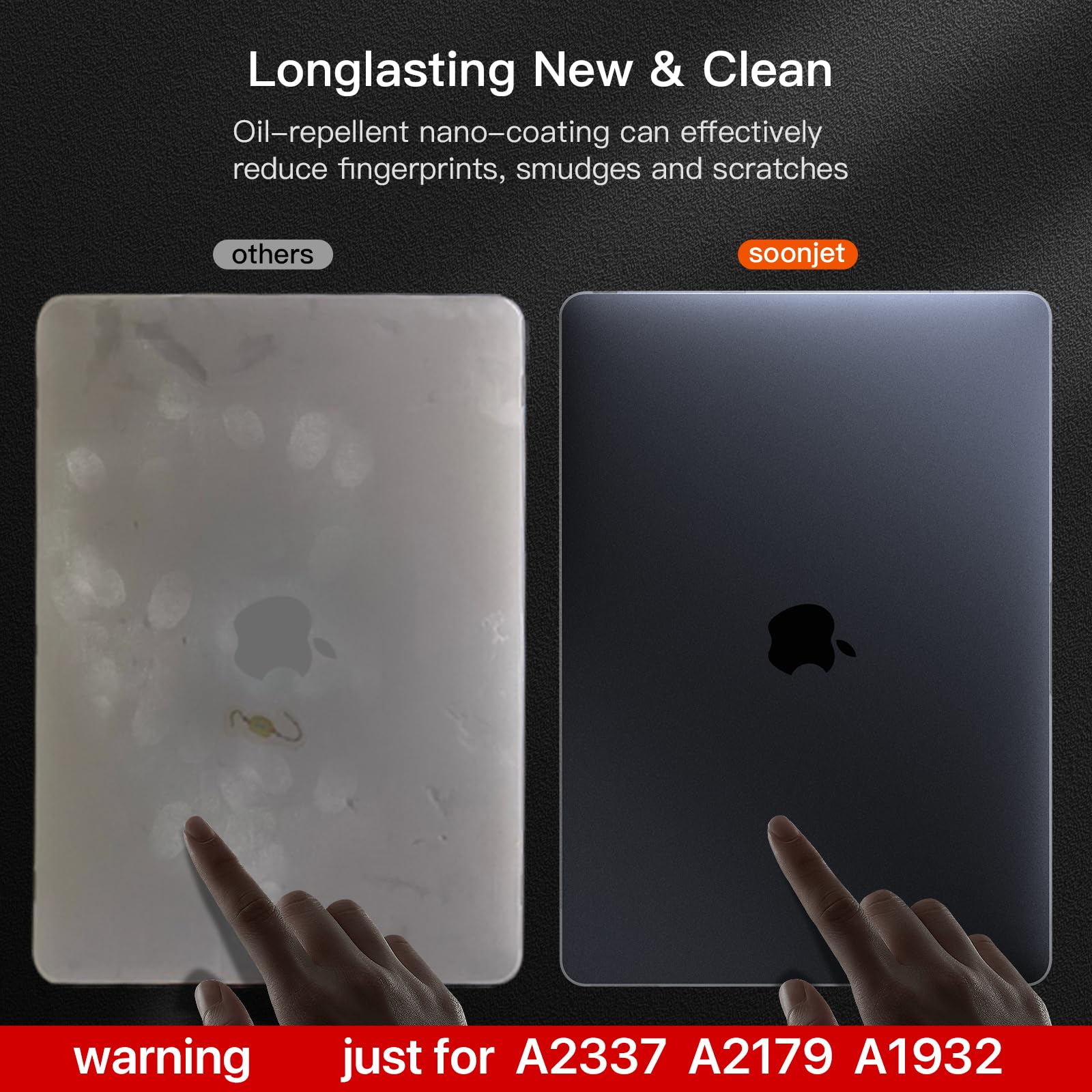 Soonjet Invisible Armor Compatible for MacBook Air 13 inch Case & Polishing Cloth