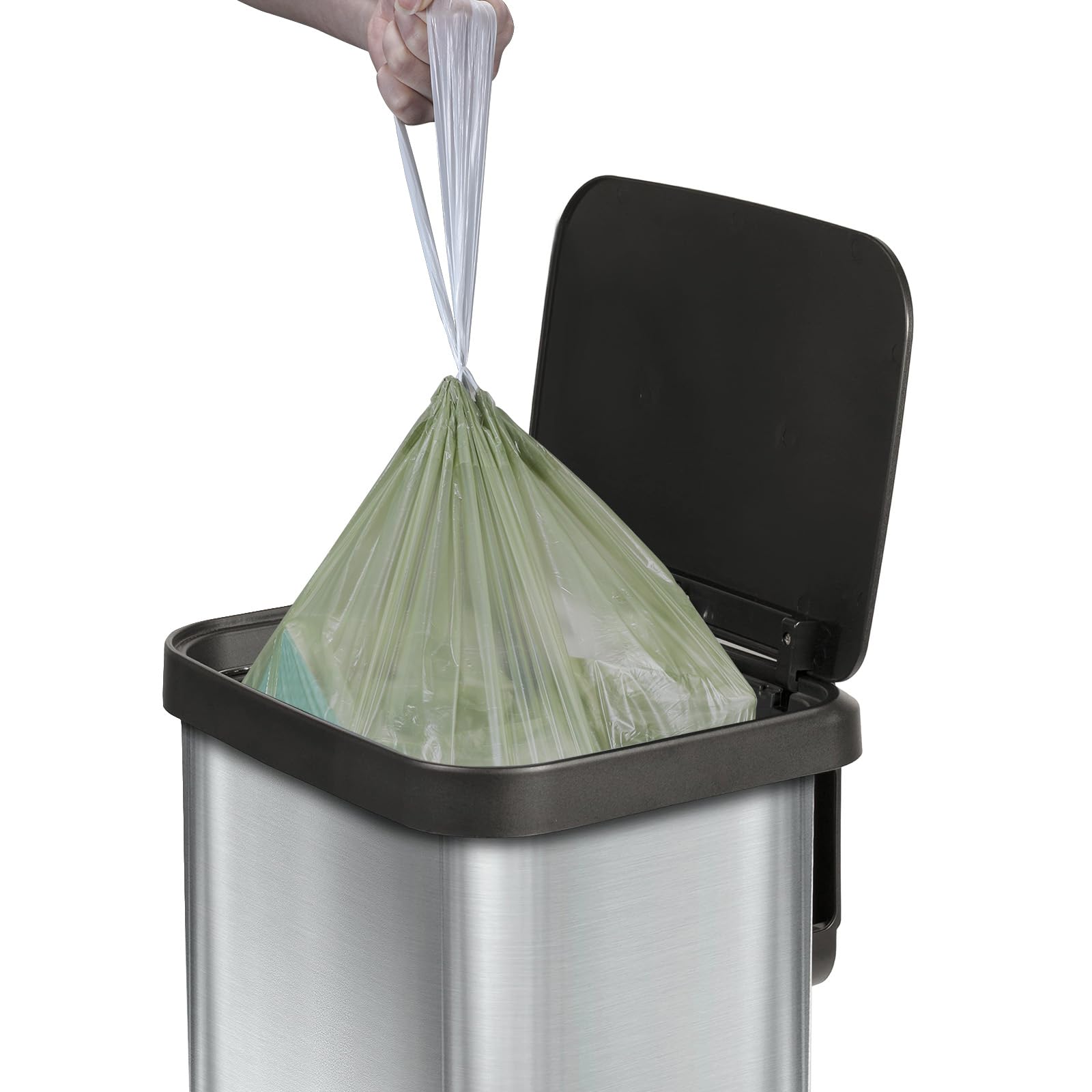 Small Trash Bags 125 Count, Zeuste No-Tearing 2.6-3 Gallon Trash Bag 70% PCR Content Drawstring Small Trash Bags Bathroom Trash Bags Separated Unscented 2 Gallon Trash Bag for Office, Kitchen, Pet